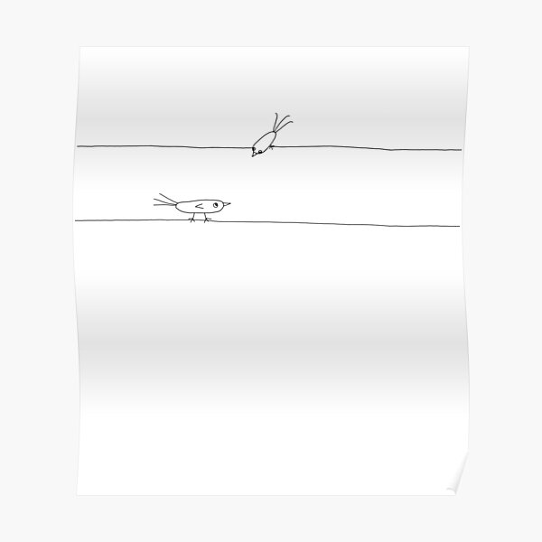 "Hello There -- birds on wire" Poster for Sale by poppytree | Redbubble