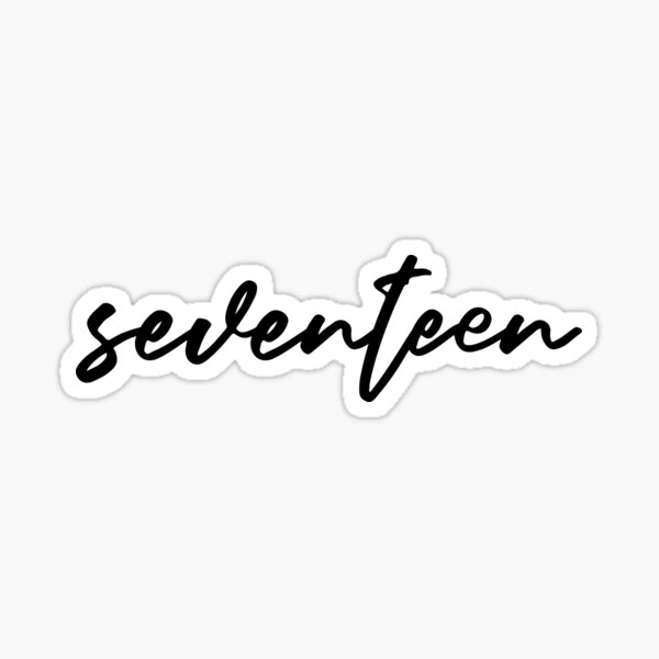 "SEVENTEEN K-pop Logo Cursive Sticker" Sticker for Sale by cosmichui ...