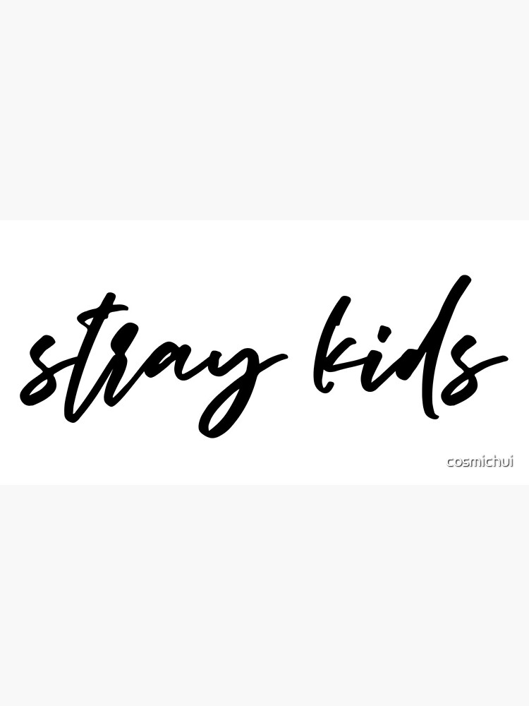 "Stray Kids K-pop Logo Cursive Sticker" Art Print by cosmichui | Redbubble