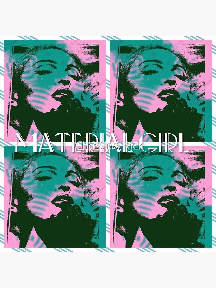 "Material girl silhouette pop art" Sticker for Sale by Cerick14 | Redbubble