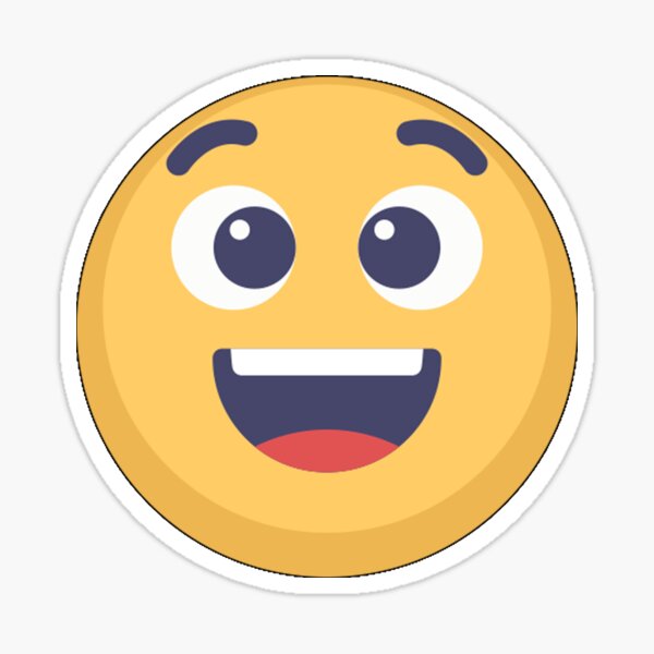 "Happy Emoji Sticker" Sticker by Klay70 | Redbubble