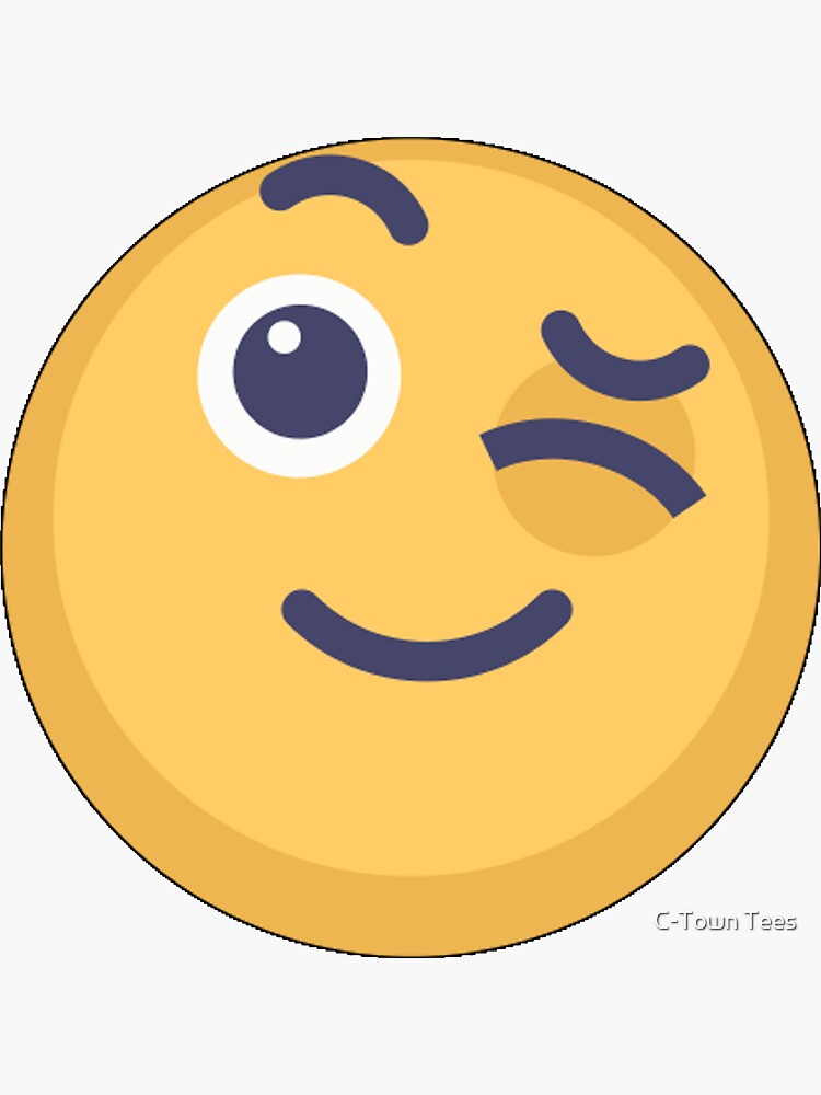 "Flirt Emoji Sticker" Sticker for Sale by Klay70 | Redbubble