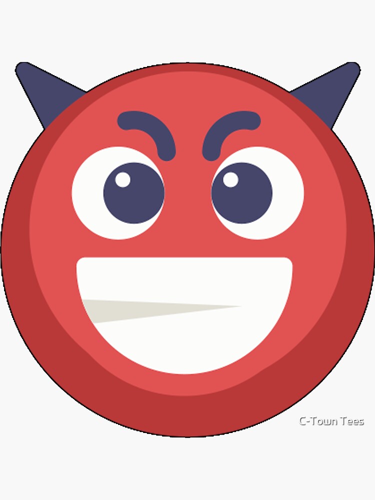 "Devil Emoji Sticker" Sticker by Klay70 | Redbubble