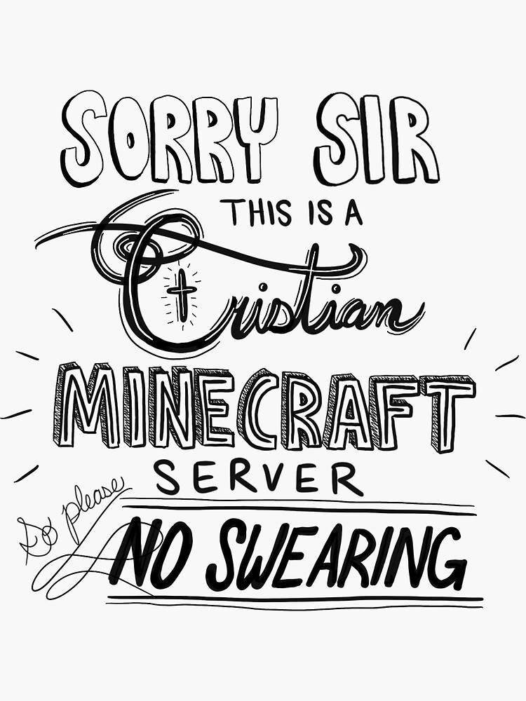 "Christian Minecraft Server" Sticker for Sale by elyseackerman | Redbubble