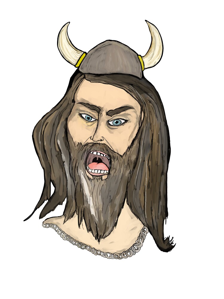 "The Danish Viking" Sticker by SaintSabatier | Redbubble