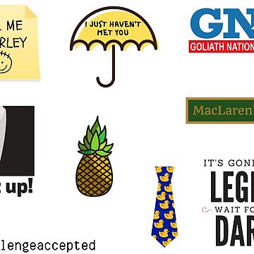 "HIMYM sticker pack" Sticker for Sale by goldenpancake | Redbubble