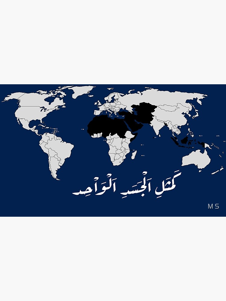 "Muslim World Map" Art Print by manysallam | Redbubble