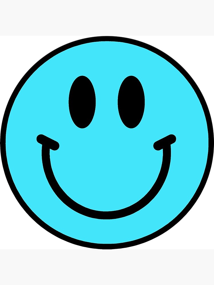 "Aqua Smiley Face" Poster by evahart28 | Redbubble