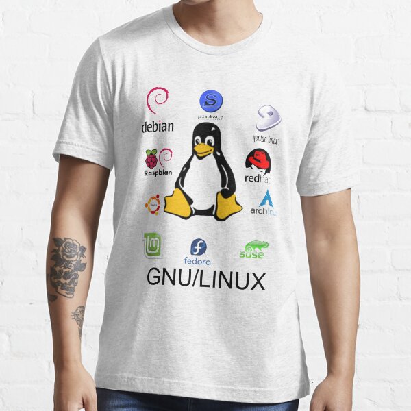 "GNU/LINUX : The best distro" T-shirt for Sale by GILLINUX | Redbubble ...