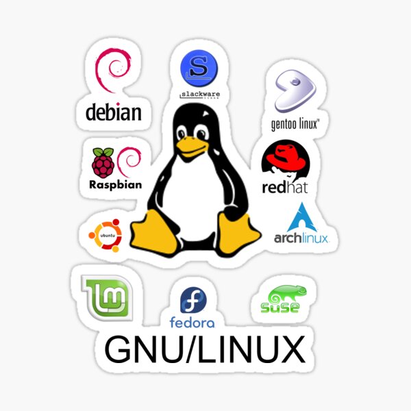 "GNU/LINUX : The best distro" Sticker by GILLINUX | Redbubble