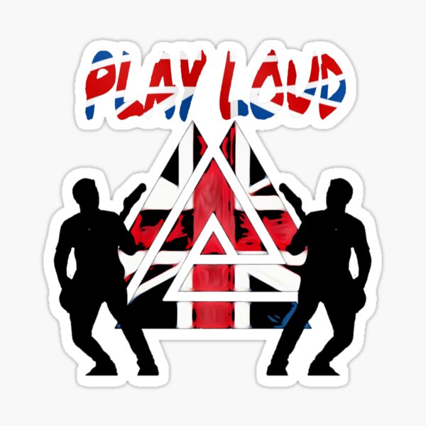 "Brit Rock Play Loud" Sticker by DnTheory | Redbubble
