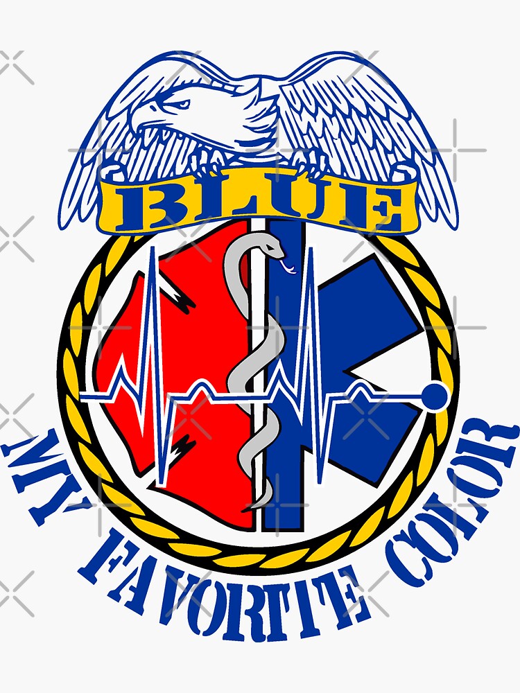 "Blue, My favorite Color." Sticker by LaughingProf | Redbubble