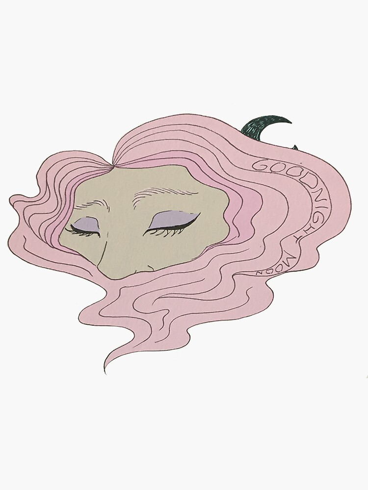 ""Goodnight Moon" Sticker." Sticker for Sale by maygat1 | Redbubble