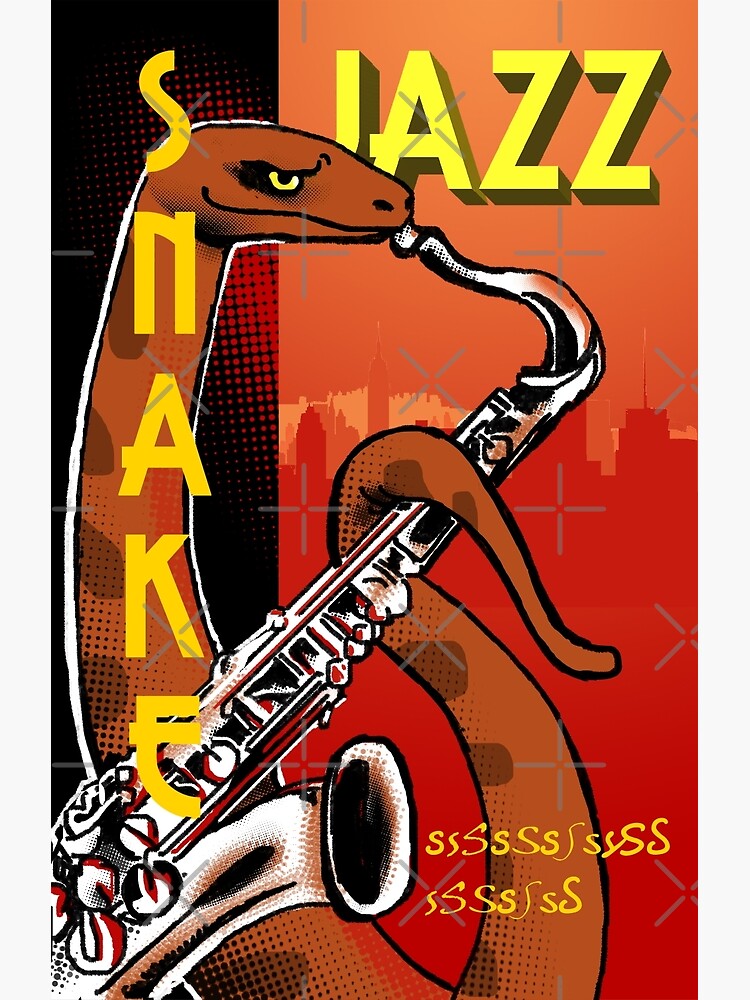 "Snake Jazz Vintage " Art Print for Sale by Redilion | Redbubble