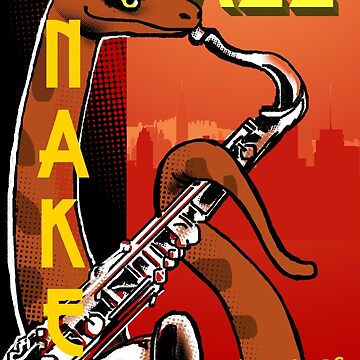 "Snake Jazz Vintage " Art Print for Sale by Redilion | Redbubble