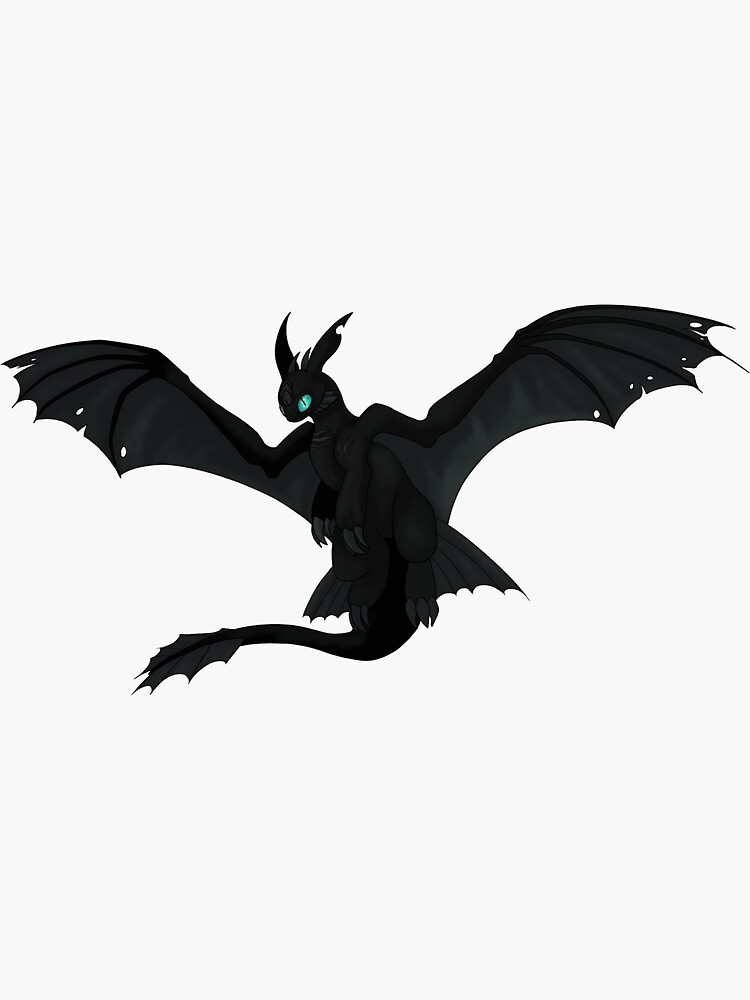 "night fury flying" Sticker by Minka1MK | Redbubble