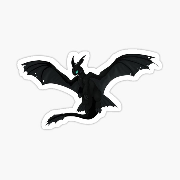 "night fury flying" Sticker by Minka1MK | Redbubble