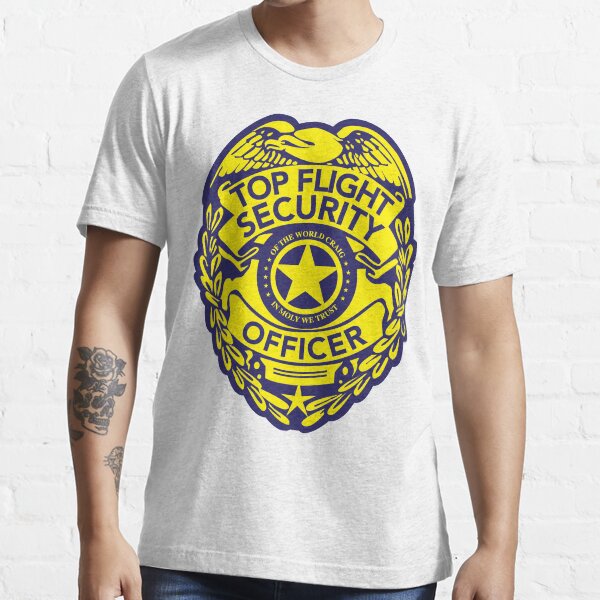 "Top Flight Security Officer Badge" Essential T-Shirt for Sale by ...