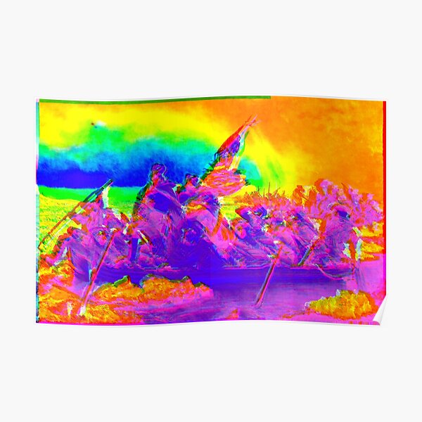 "George Washington Crossing the Delaware - Vaporwave Pop Art Version ...