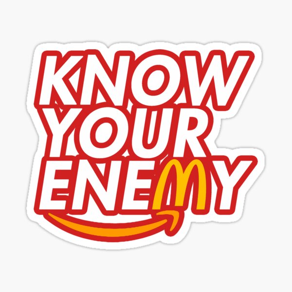 "Know Your Enemy" Sticker for Sale by KulakPosting | Redbubble