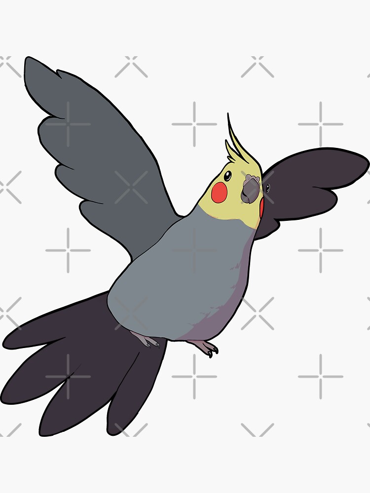 "Angel The Cockatiel" Sticker for Sale by OneSmolArtist | Redbubble