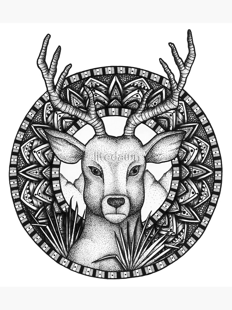 "Deer Mandala" Poster for Sale by litedawn | Redbubble
