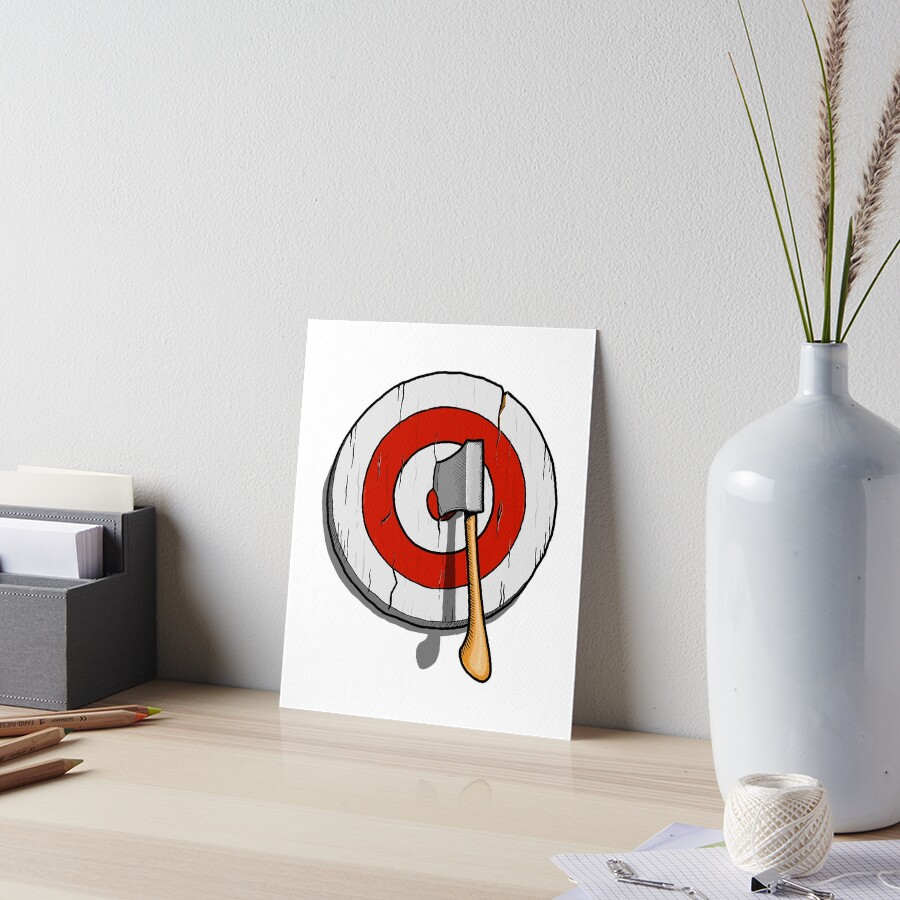 "Axe Throwing Target" Art Board Print for Sale by befehr | Redbubble