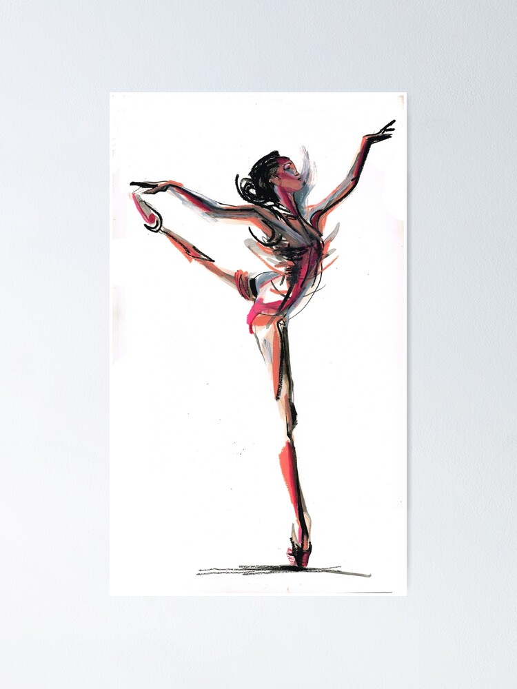 "Expressive Dancer Dance Drawing " Poster for Sale by CatarinaGarcia ...