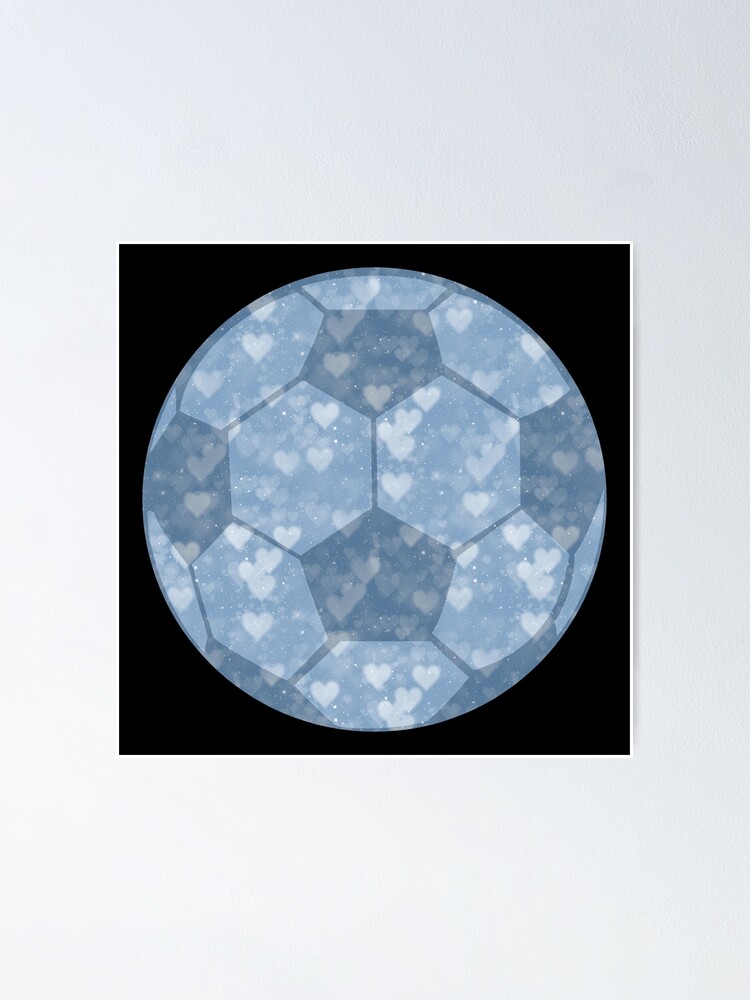 "SOCCER BALL FOOTBALL MOON WITH HEARTS" Poster by SportsT-Shirts ...