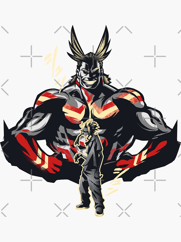 "All-Might Symbol of Peace V2" Sticker for Sale by Halleydalida | Redbubble