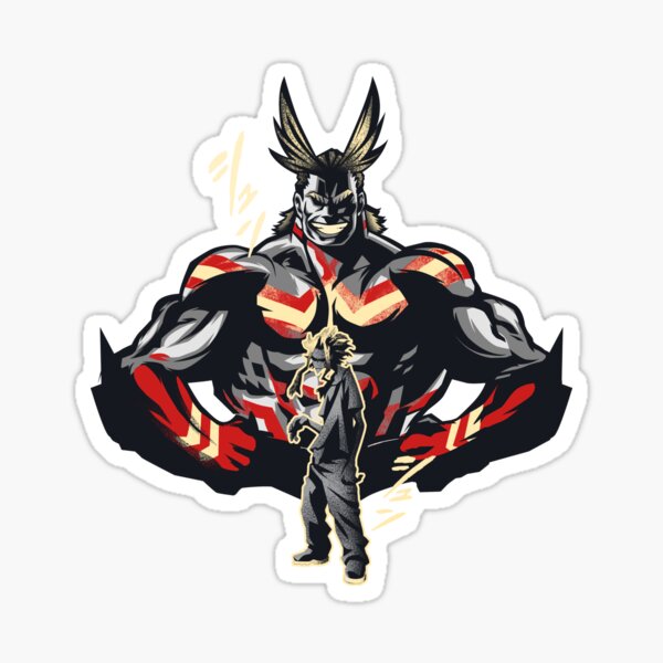 "All-Might Symbol of Peace V2" Sticker for Sale by Halleydalida | Redbubble