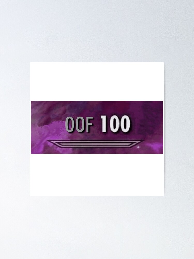 "100 Oof Skyrim" Poster by Brookerino | Redbubble