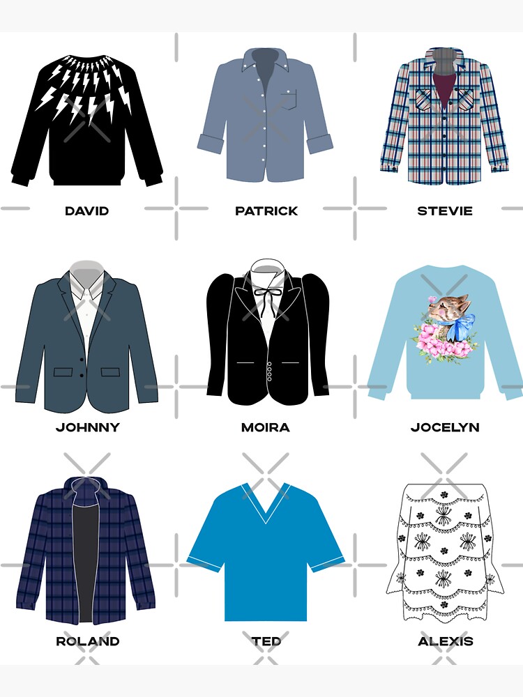 "Schitt's Creek Iconic Costumes for David Rose, Patrick Brewer, Stevie ...