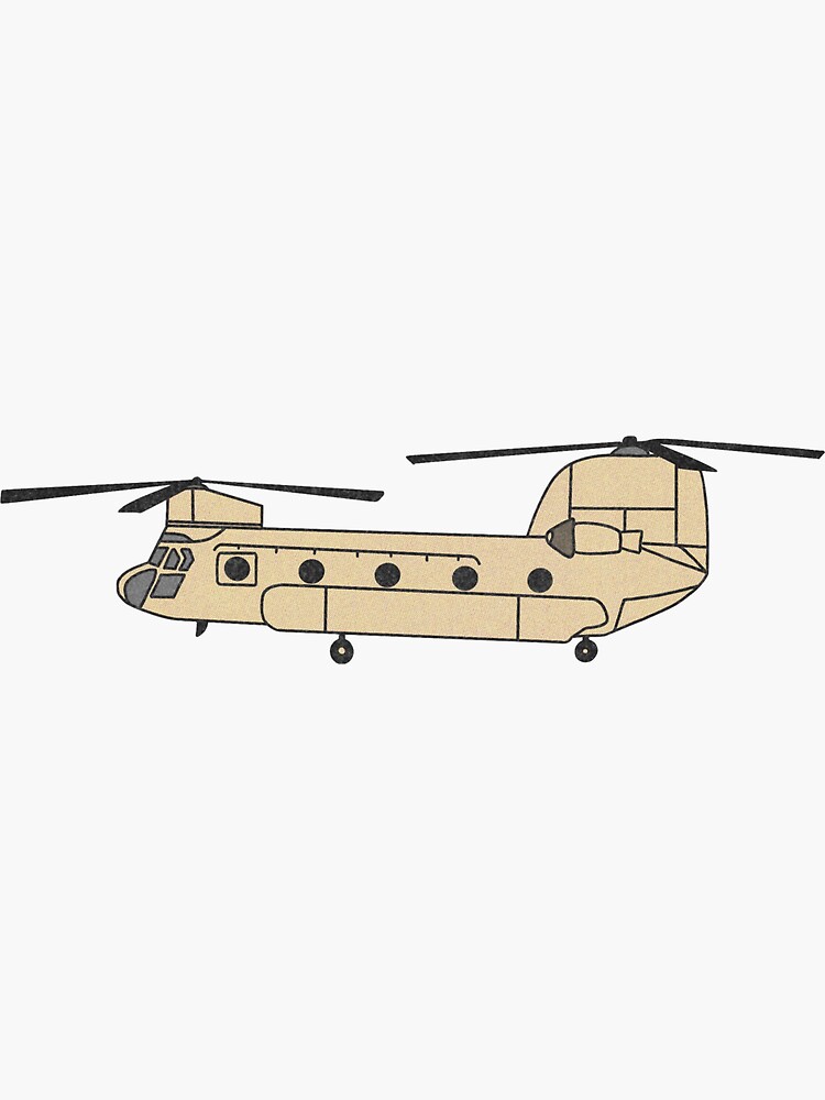 "Vintage Army Tan CH-47 Chinook Helicopter" Sticker for Sale by ...