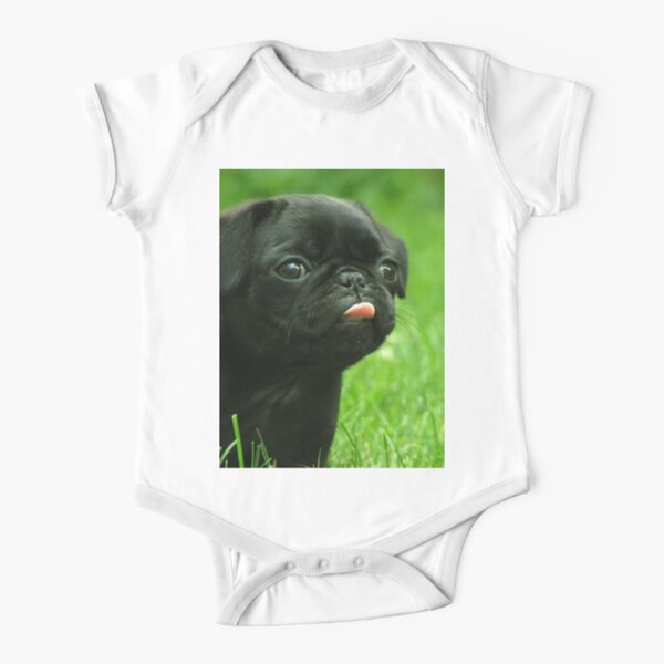 "Black Pug" Baby One-Piece for Sale by Tomathon | Redbubble