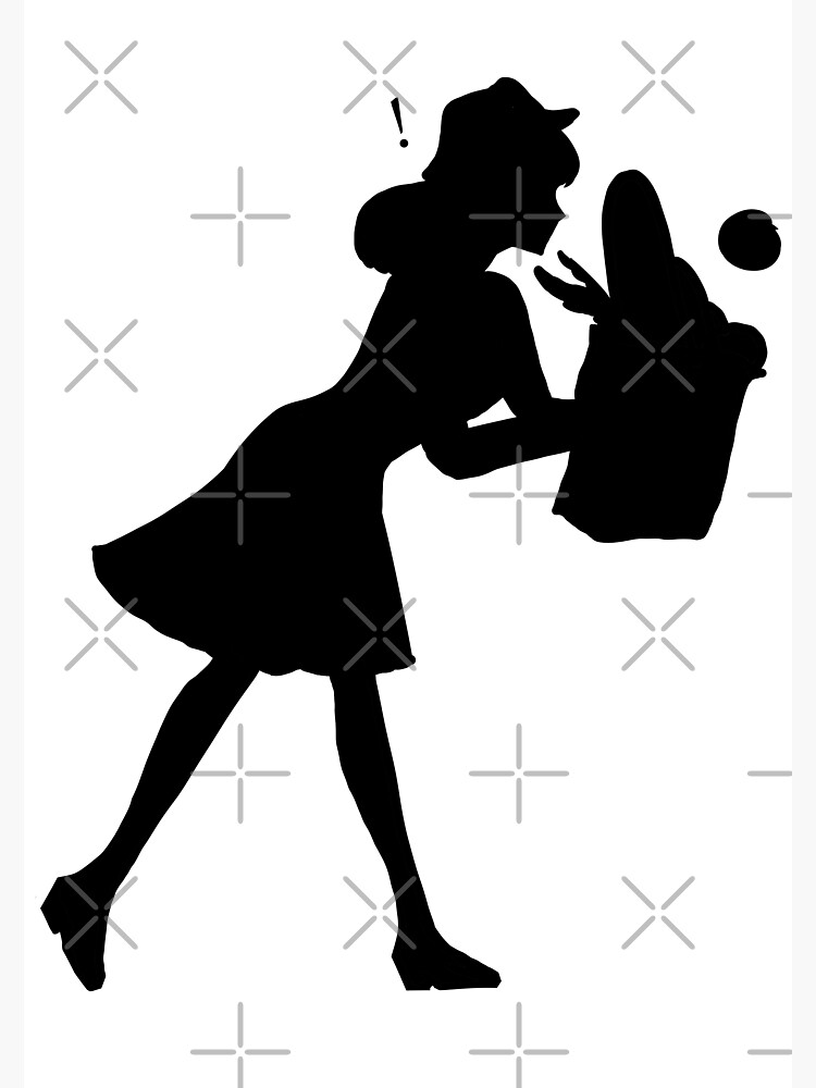 "Silhouette of Lady Tripping" Poster by drewdrawdawn | Redbubble