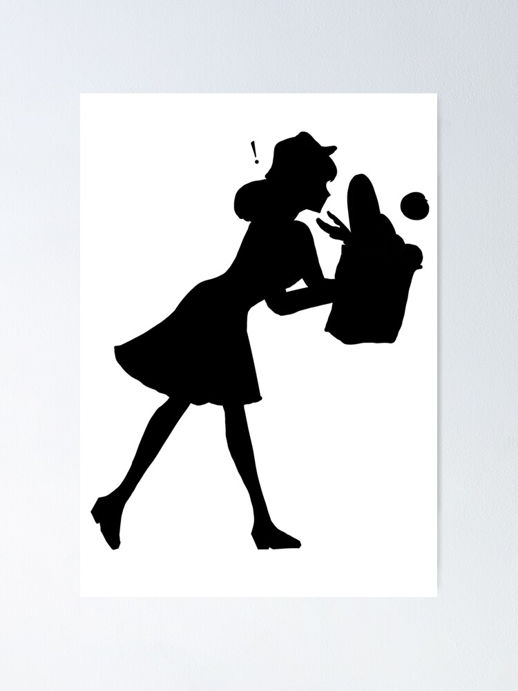 "Silhouette of Lady Tripping" Poster by drewdrawdawn | Redbubble