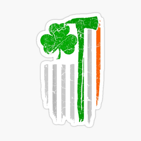 "Firefighter Irish Flags Patricks Day Fireman" Sticker for Sale by ...