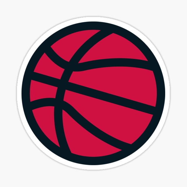 Simple Basketball Design In Your Teams Colors Sticker For Sale By