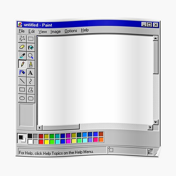 "MS Paint" Poster for Sale by internetfiend | Redbubble