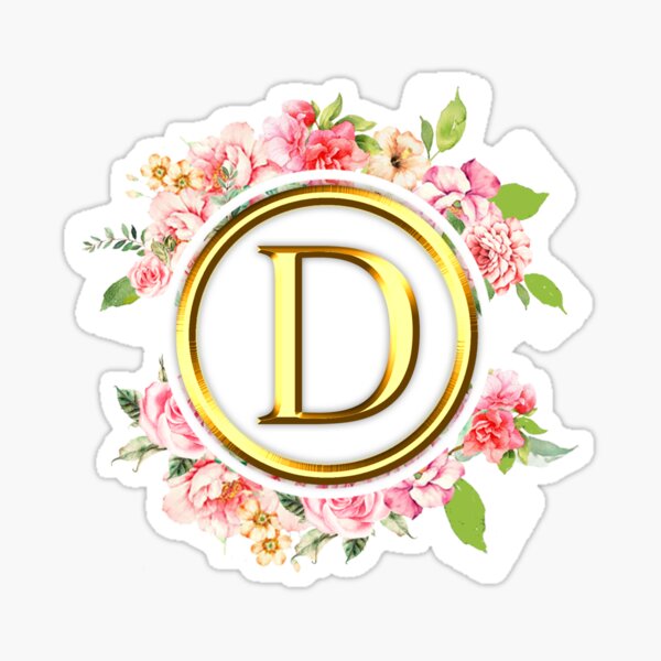 "Letter D Sticker" Sticker for Sale by basset123 | Redbubble