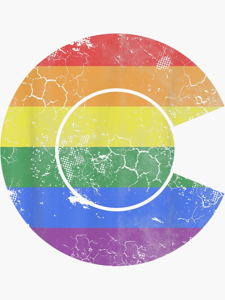 "Colorado LGBT Flag Gay Lesbian Bi Trans Queer Pride LGBTQ " Sticker by ...
