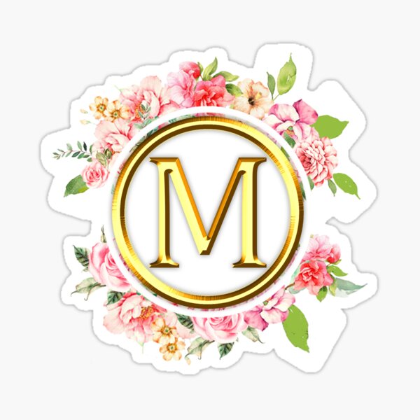 "Letter M Sticker" Sticker for Sale by basset123 | Redbubble