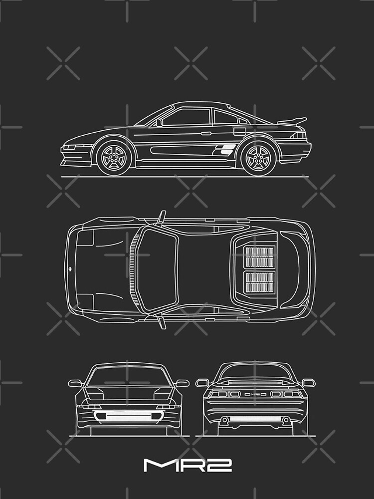 "The MR2 Blueprint" iPhone Case for Sale by rogue-design | Redbubble