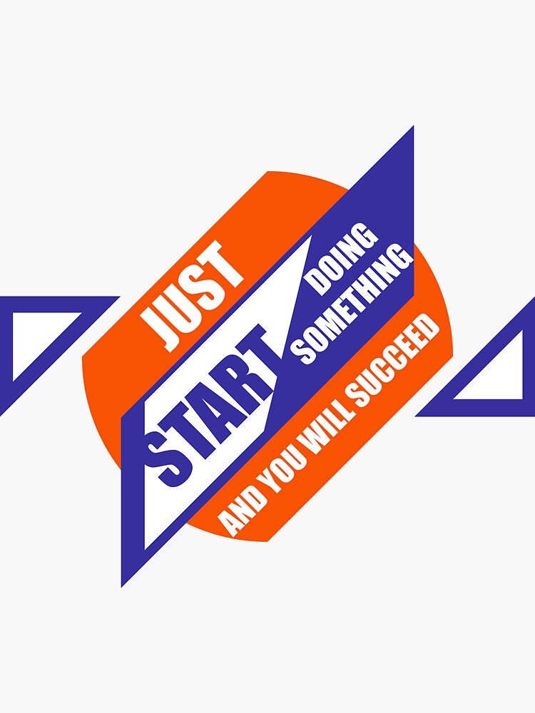 "Start Doing Something Logo" Sticker for Sale by mbondar20 | Redbubble