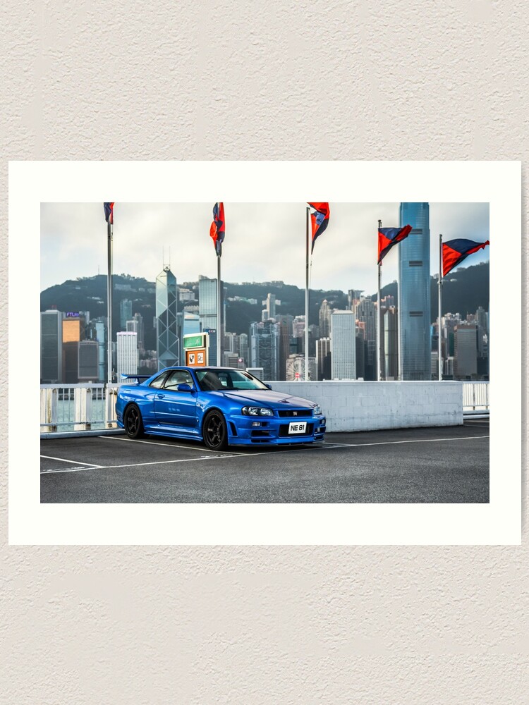 "Nissan Skyline GT-R R34" Art Print by ricoliu | Redbubble