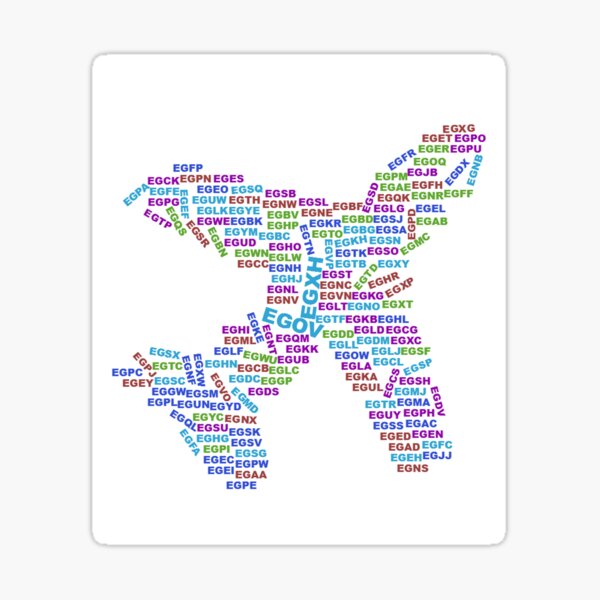 "UK AIRPORT ICAO CODES" Sticker for Sale by hdh3358 | Redbubble