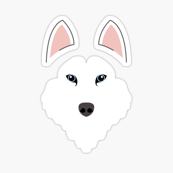 "Siberian Husky dog face" Sticker by ShirtBricks | Redbubble