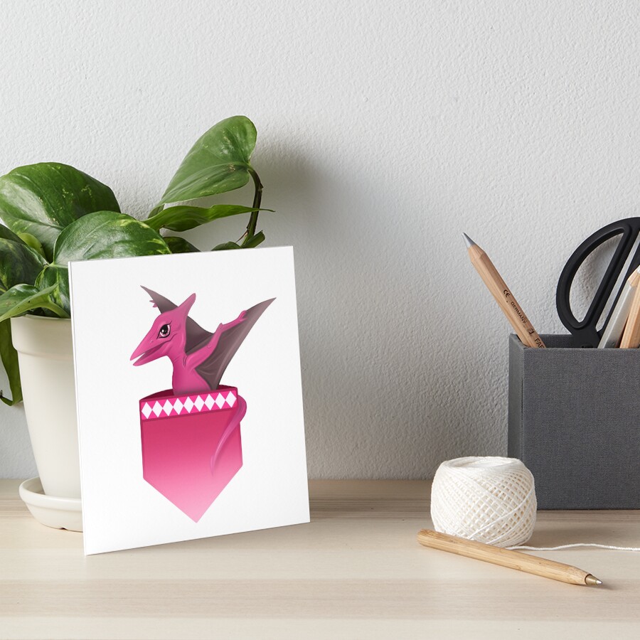 "Pink Power Rangers Pterodactyl Dinozord Pocket 90's" Art Board Print ...
