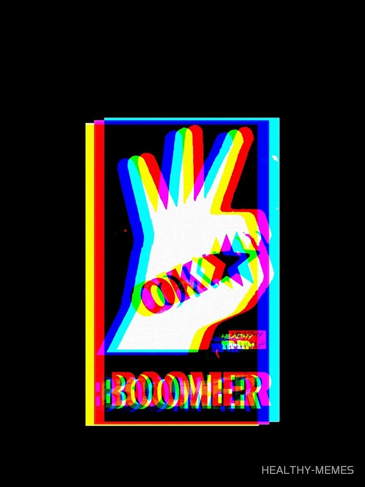 "OK BOOMER Hand Sign Retro Poster Aesthetic Style " iPhone Case for ...
